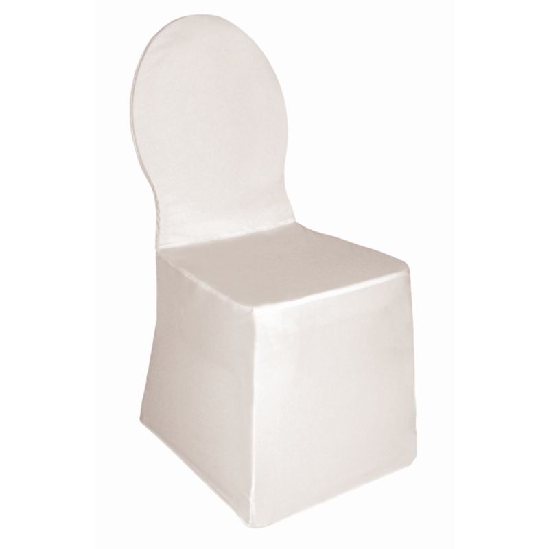 Bolero Banquet Chair Poly Jersey Covers White